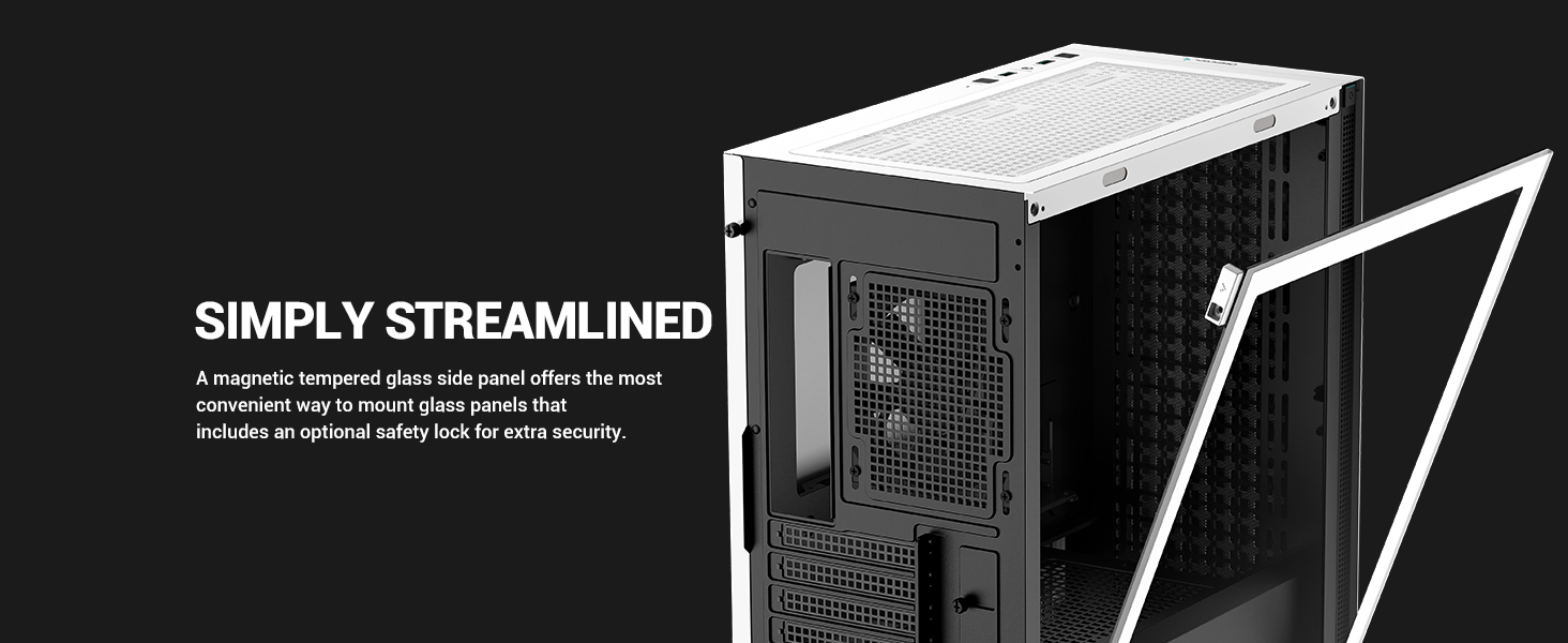 DeepCool CH370 Micro ATX Gaming Computer Case, 120mm Rear Fan, Ventilated Airflow Design, Built ...